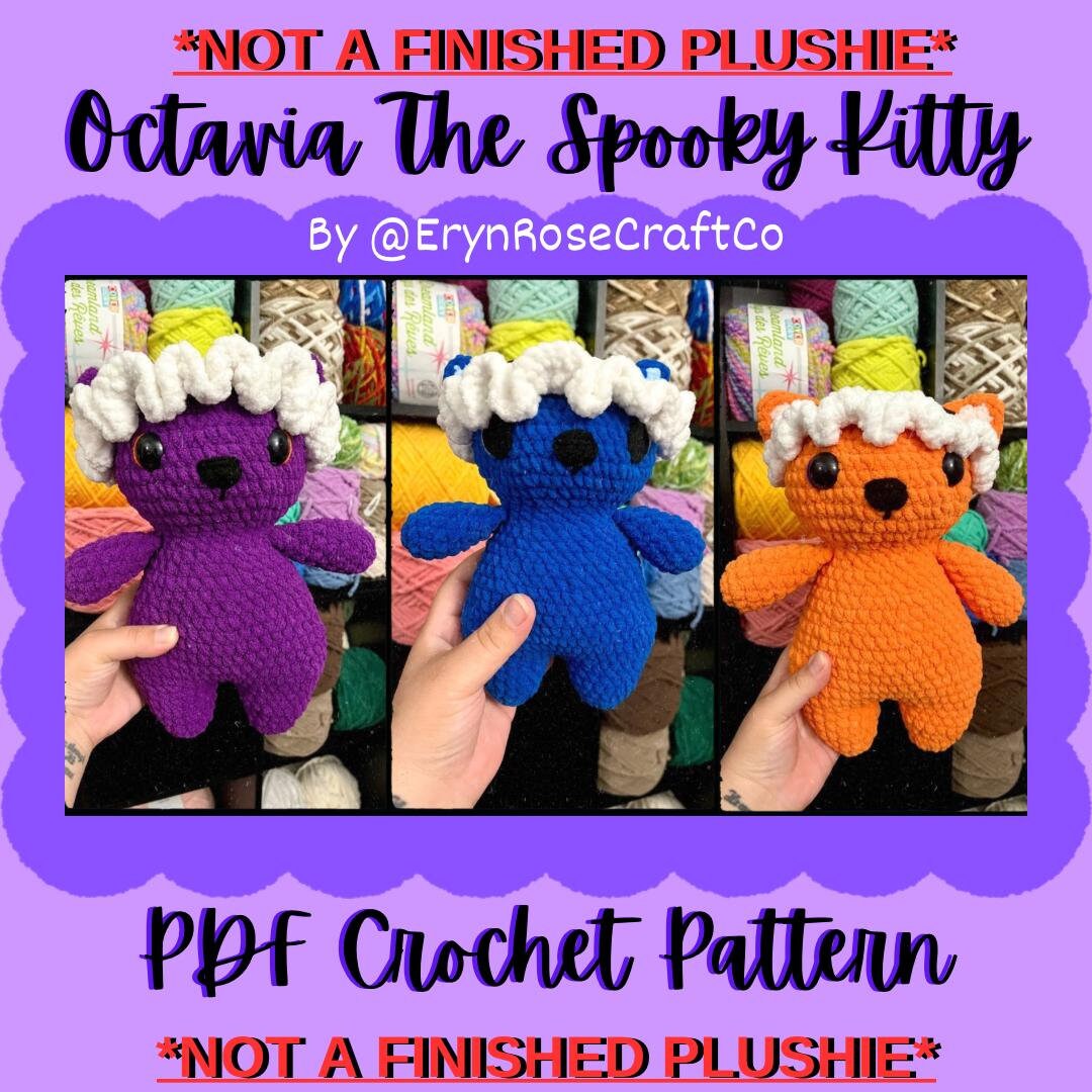 Octavia the Spooky Kitty Crochet Pattern - Etsy