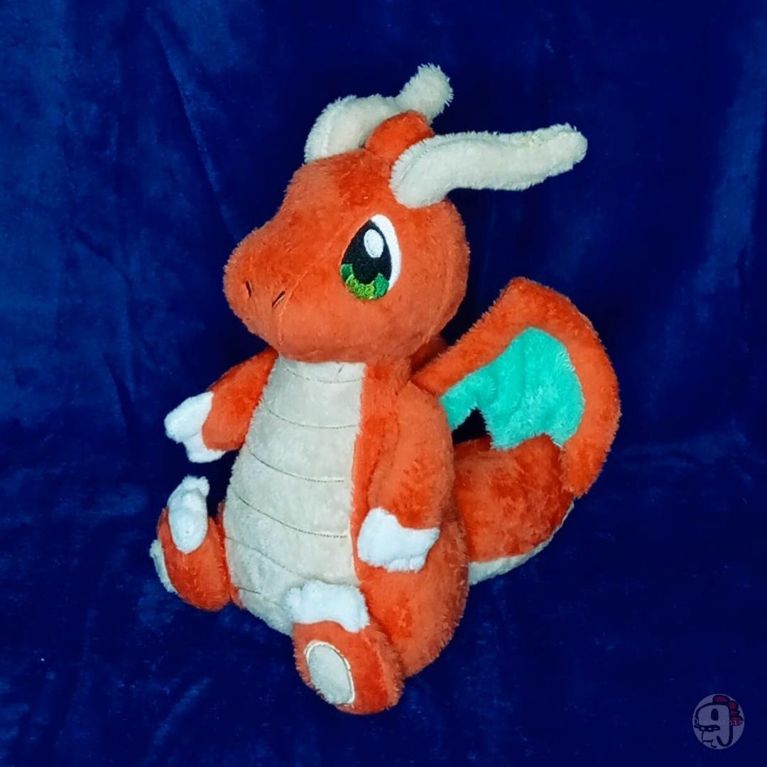 Dragonite Plush pokemon 30cm, Orange, Dragon, Customizable, Plushie ...