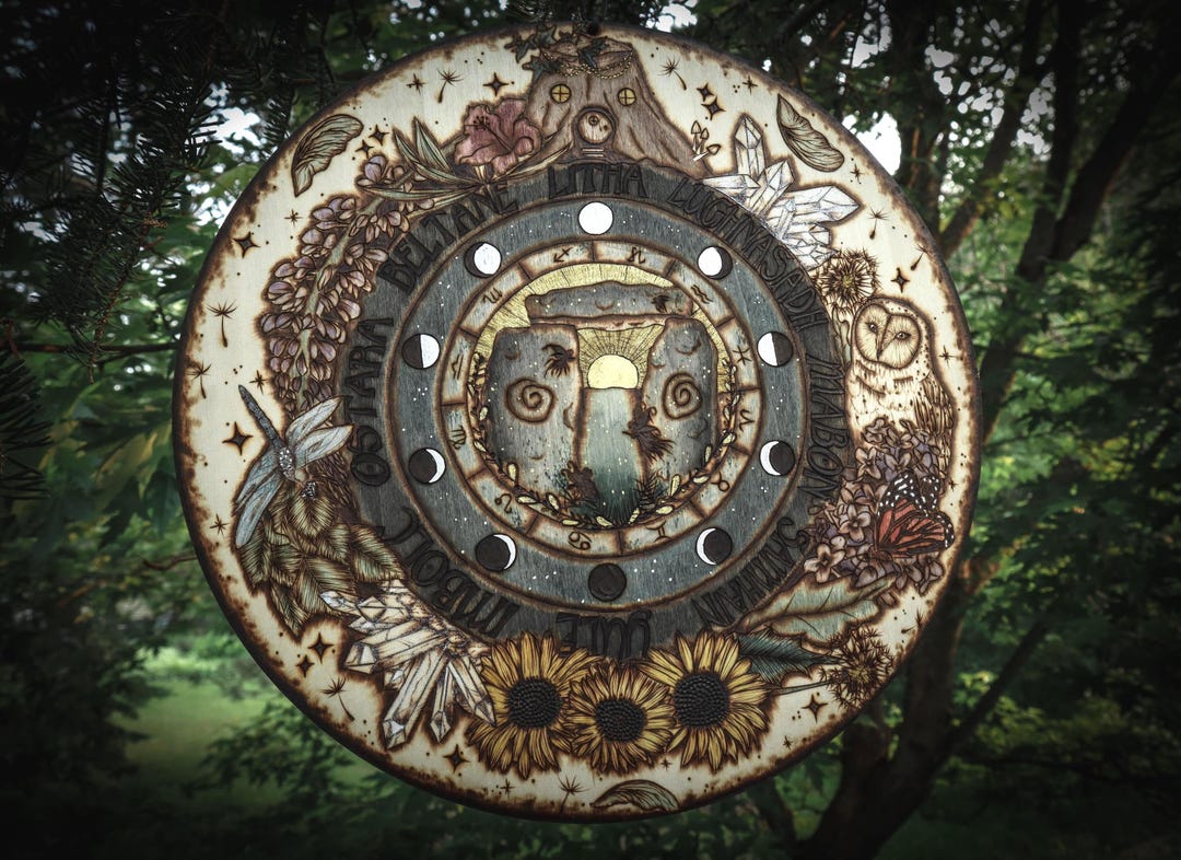 Litha Summer Solstice Wheel of the Year Witchy Pagan Home Decor ...