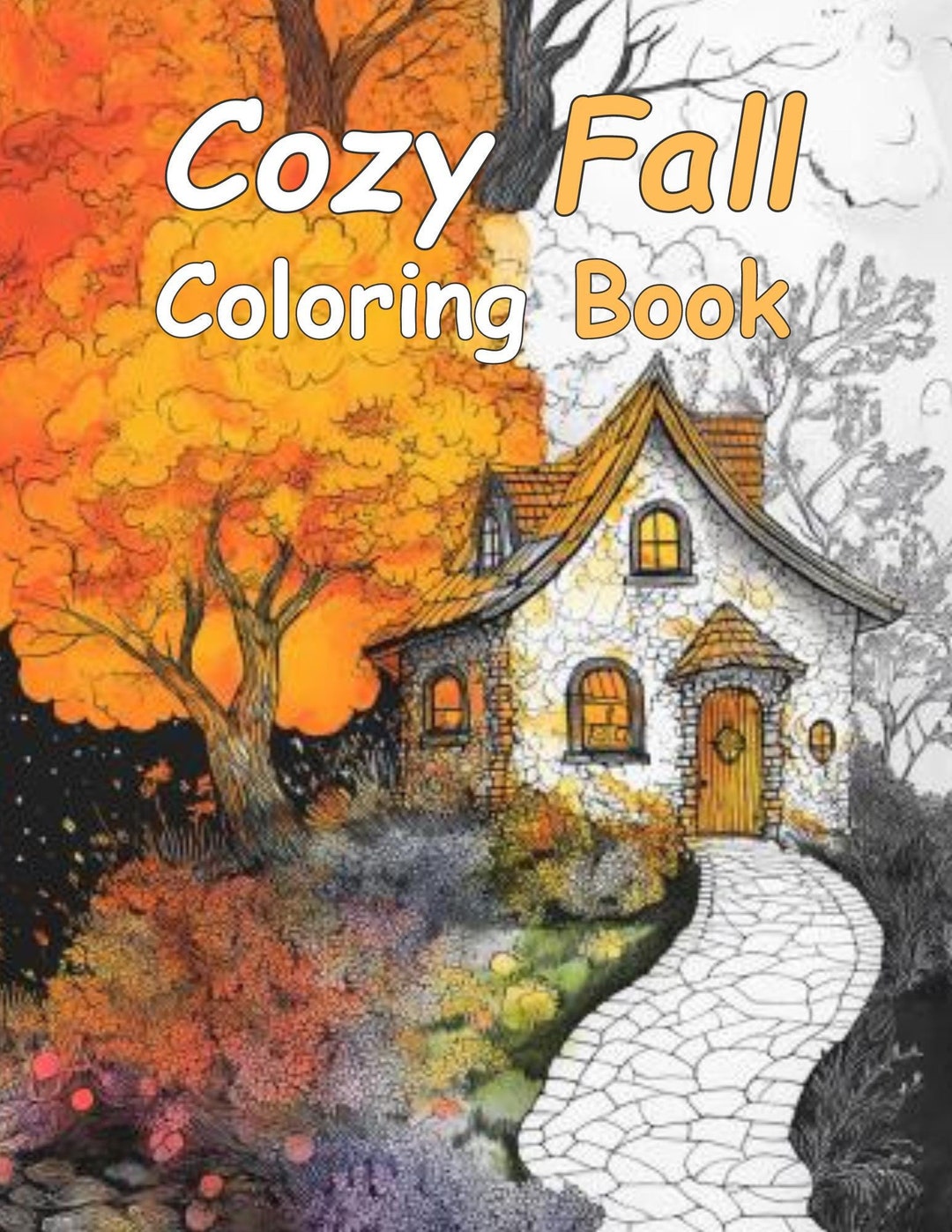 20 Printable Fall Coloring Pages Cozy Fall Coloring Book Cottage Core ...