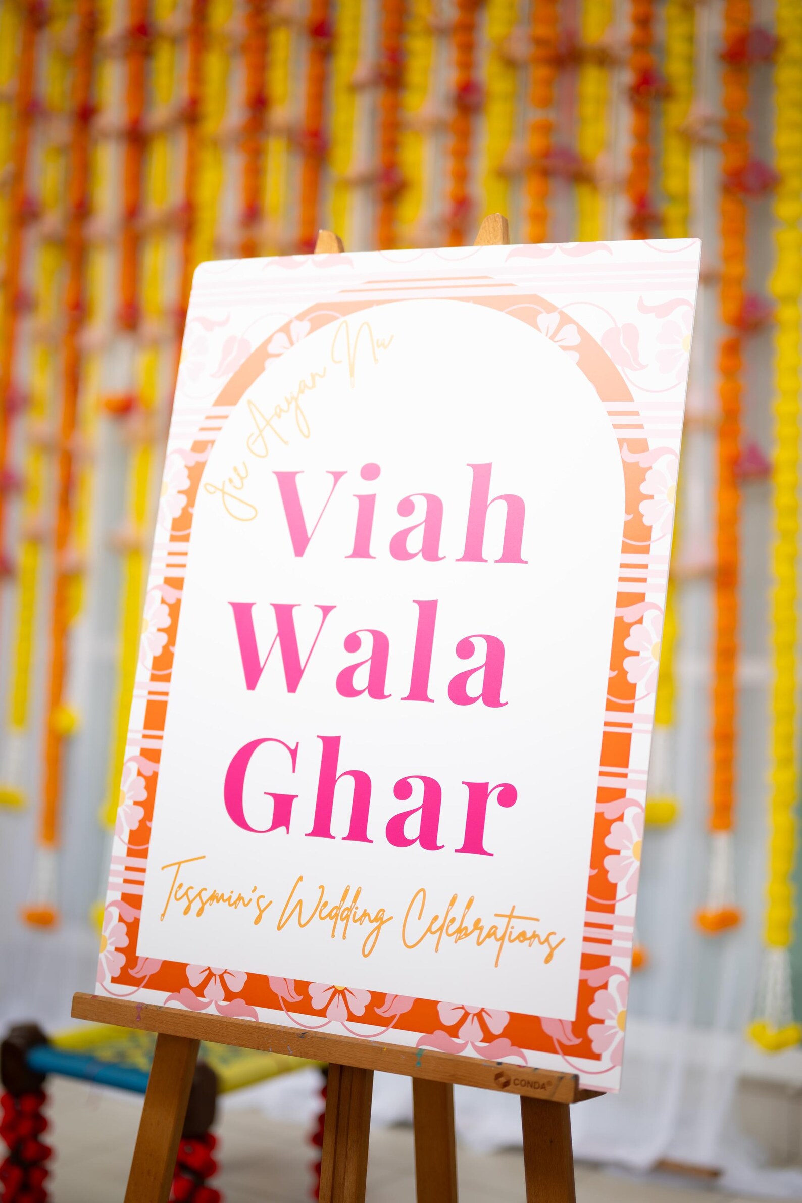 Punjabi Viah Wala Ghar Wedding Sign, Punjabi Wedding Sign 16 X 20 In - Etsy