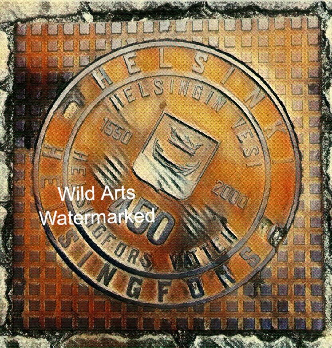 Helsinki Manhole Cover Art Print: Finland Travel Souvenir - Etsy