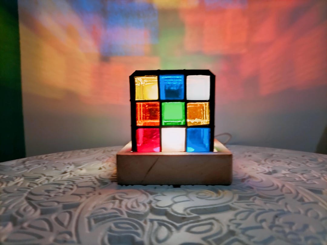 Rubik's Cube Lamp - Etsy