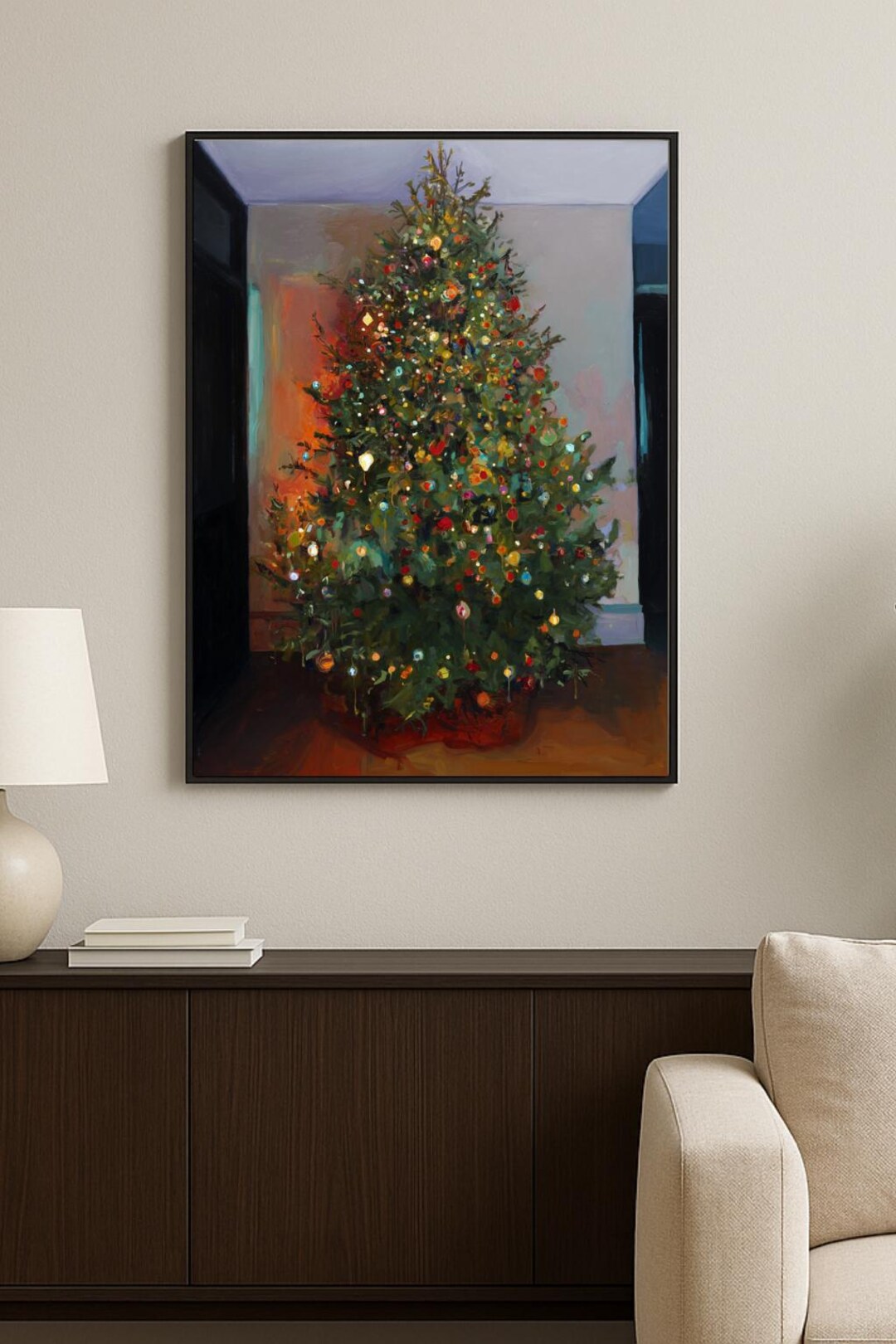 Radiant Holiday Tree | Damien Hirst Inspired Contemporary Christmas Art ...