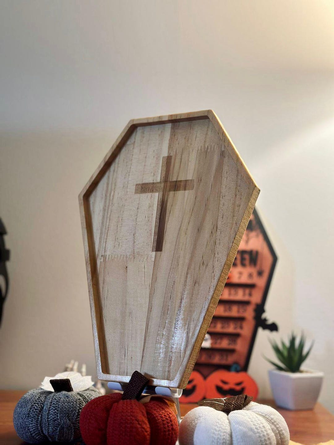 Cute Coffin Shaped Kitchen Wood Board for Halloween, Spooky Cutting ...