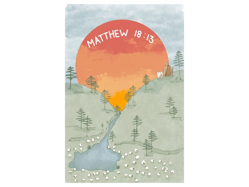 The Parable of the Lost Sheep,matthew 18:13, Luke 15, Christian Modern ...