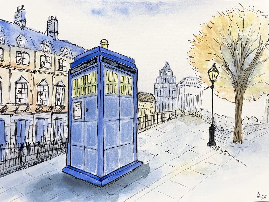 Doctor Who Fan Art: TARDIS in the City - Etsy