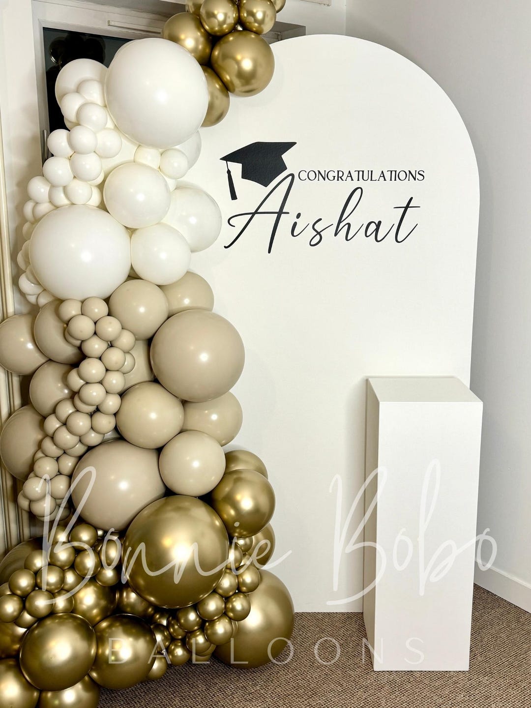Personalised Graduation Party Vinyl Decal/backdrop Text/ Large DIY ...