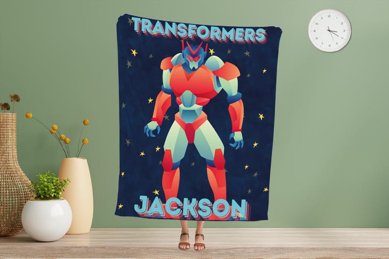 Custom Transformer Blanket, Personalized Robot Design - Etsy