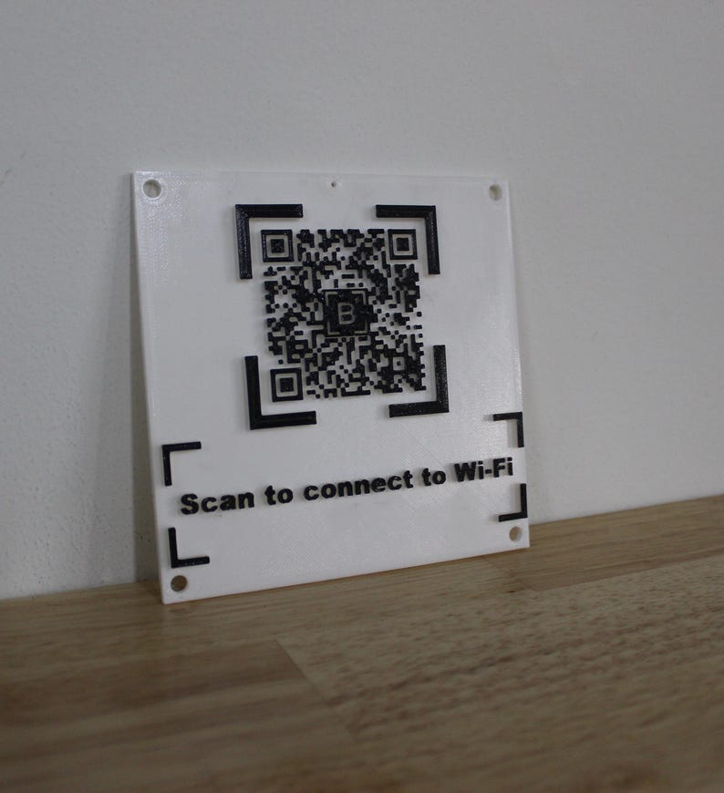 Custom 3D Printed Wall Mount QR Codes - Etsy