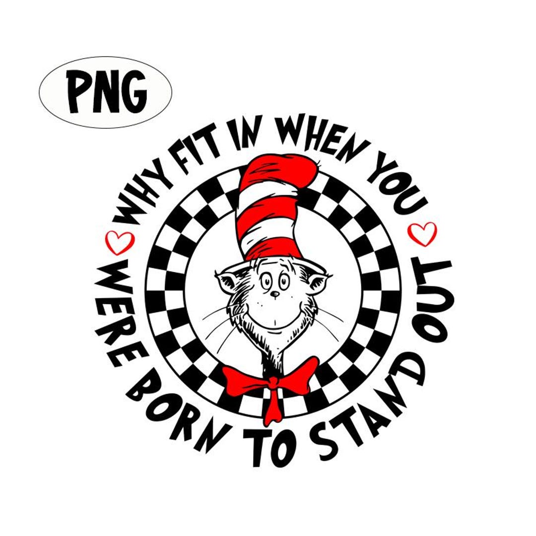 Autism Awareness Cat in the Hat Png - Teacher Design (digital Download ...