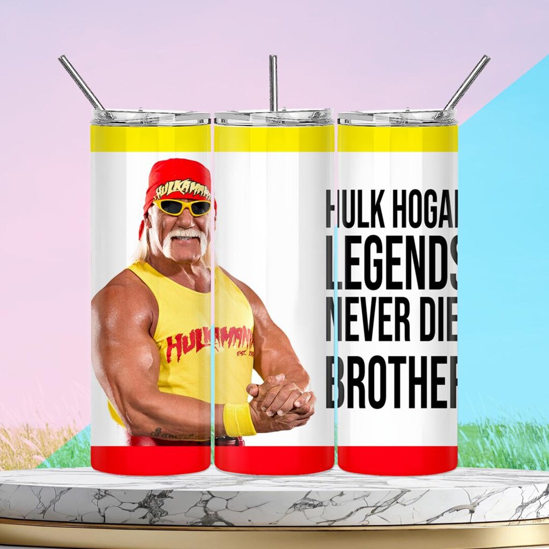 Hulk Hogan Legend 20oz Tumbler: Wrestling Tribute Design (PNG File Only ...
