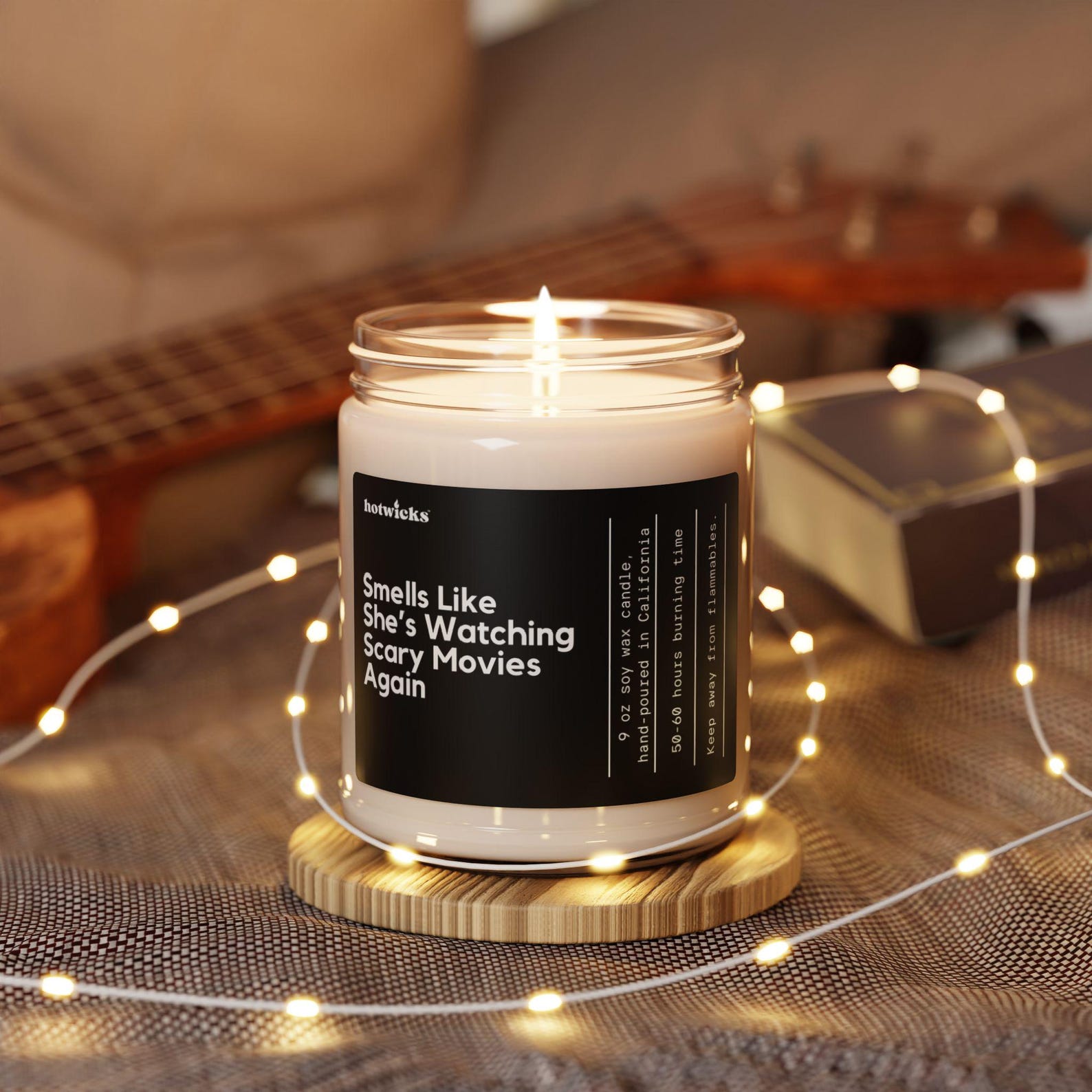 Horror Movie Candle, Scary Movie Lover Gift, Smells Like She's Watching ...