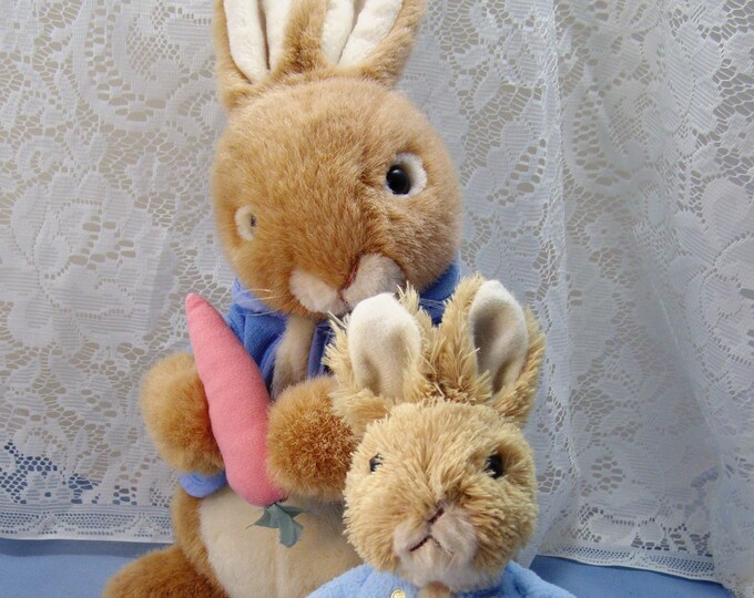 PETER RABBIT Pair Plush Toys, Gund & Eden Peter Rabbit Story Characters ...