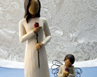 Hand Painted Angel Figurines - Etsy