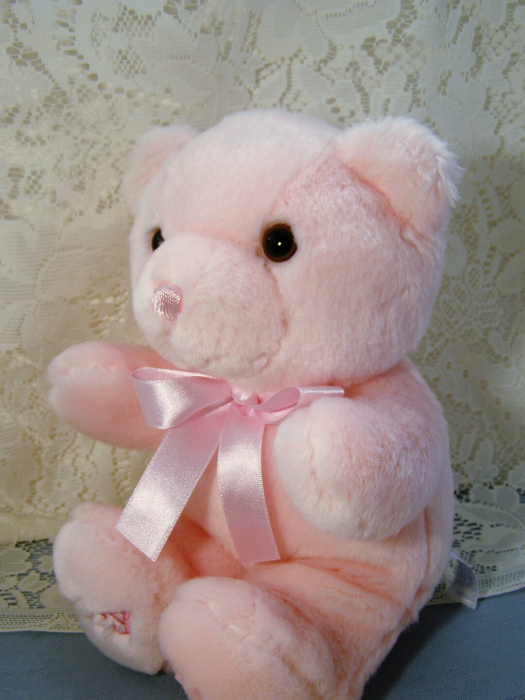 Soft Pink Plush Bear, It's a Girl, Aurora Baby , Security Teddy Bear ...
