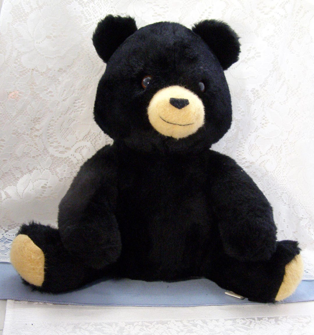 Animal Fair Vintage Plush Black Bear Toy, 17" Stuffed Bear, Collectible ...