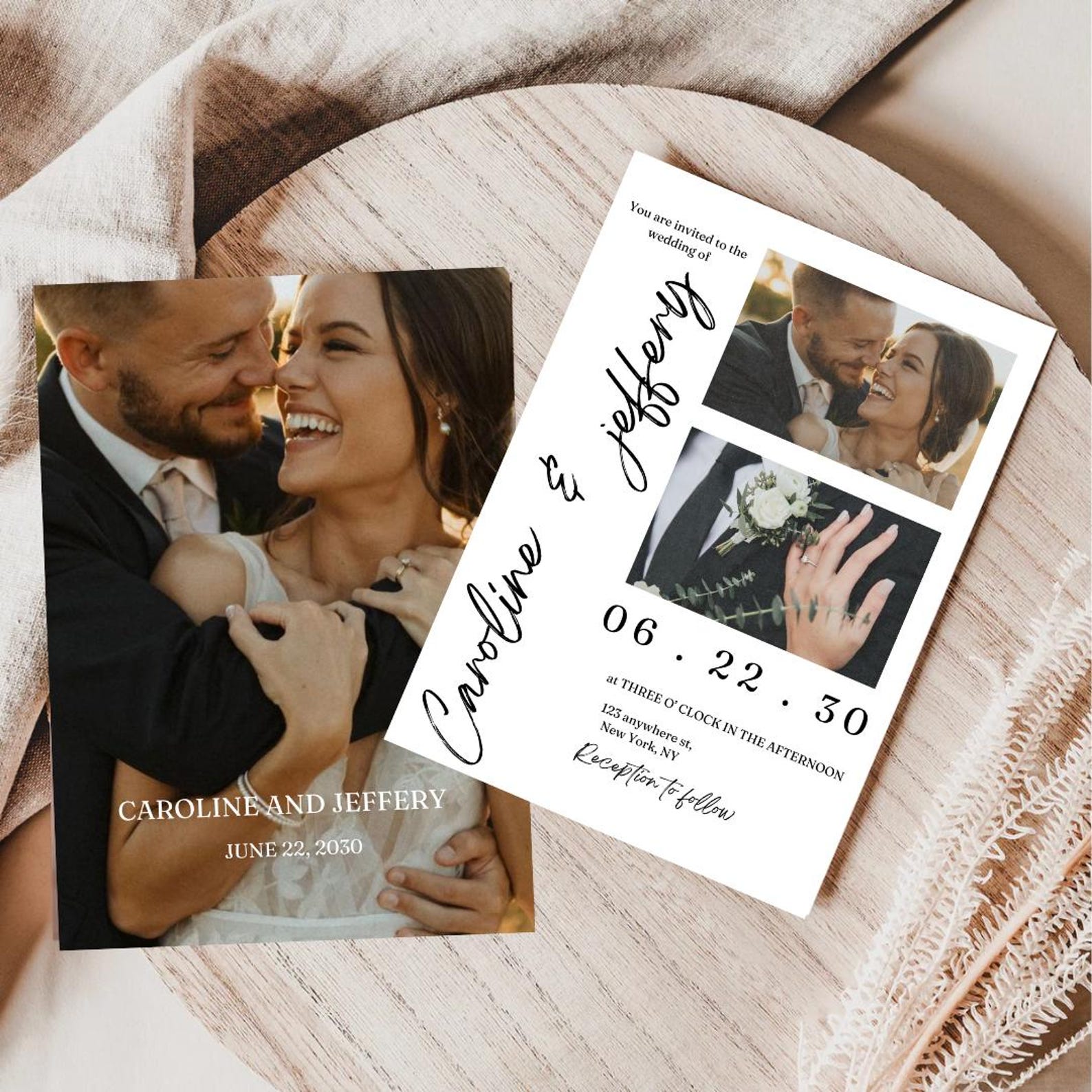 Photo Collage Wedding Invitation, Photo Wedding Invitation Template ...