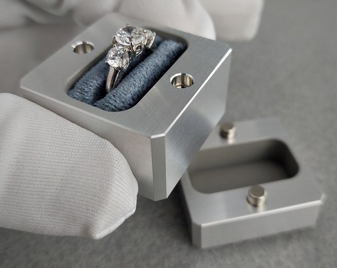Dpcustoms Ultra Mini Cube Engagement Ring Box, Pocket Ring Box ...