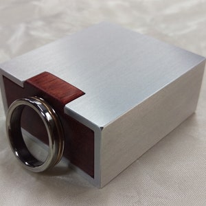 Slim Engagement Ring Box, Wedding Ring Box, Wooden Ring Box, Pocket ...