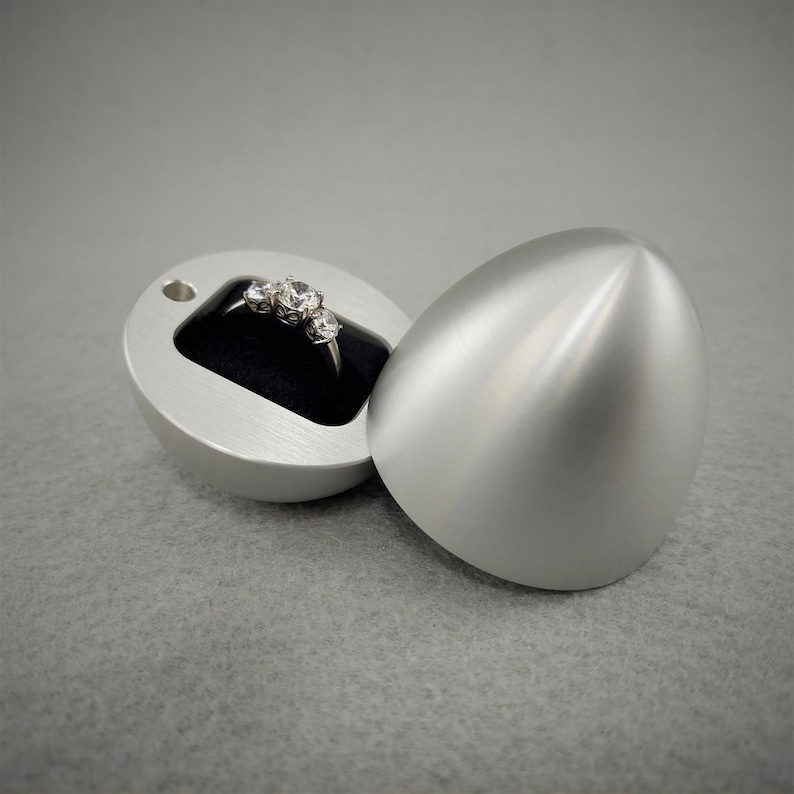 Dpcustoms Easter Egg Engagement Ring Box, Solid Metal Ring Box ...