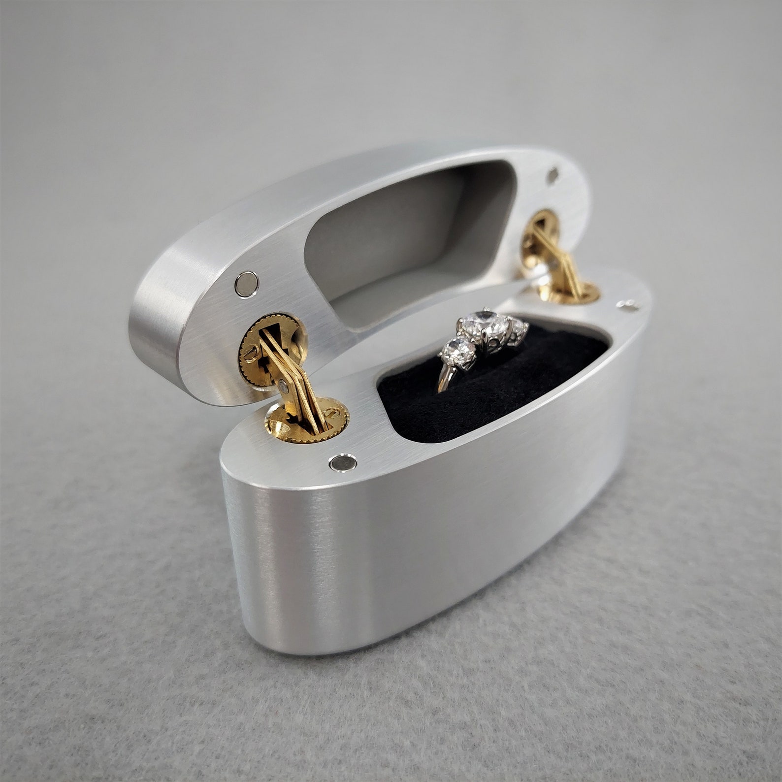 Dpcustoms Ring Flask Engagement Ring Box Slim Ring Box Metal - Etsy