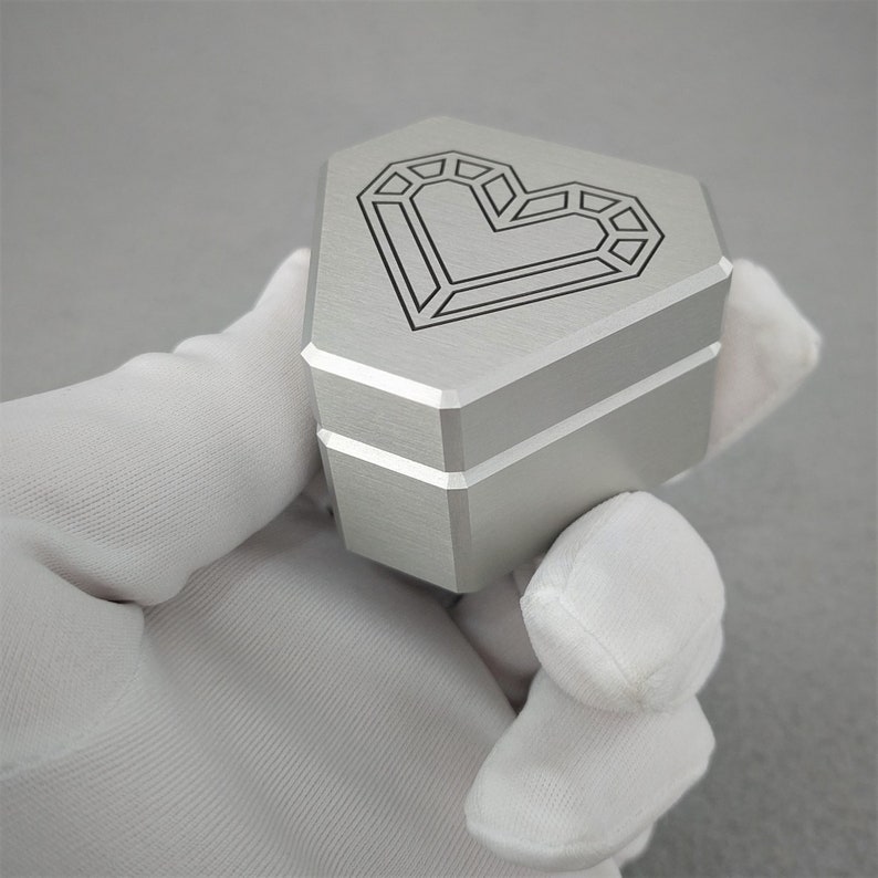 Dpcustoms Diamond Shape Engagement Ring Box, Pocket Ring Box, Engraved ...