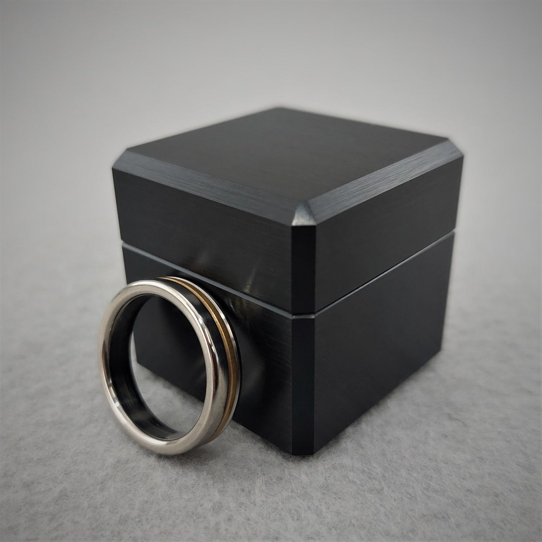 Dpcustoms Ultra Mini Cube Engagement Ring Box, Pocket Size Ring Box ...