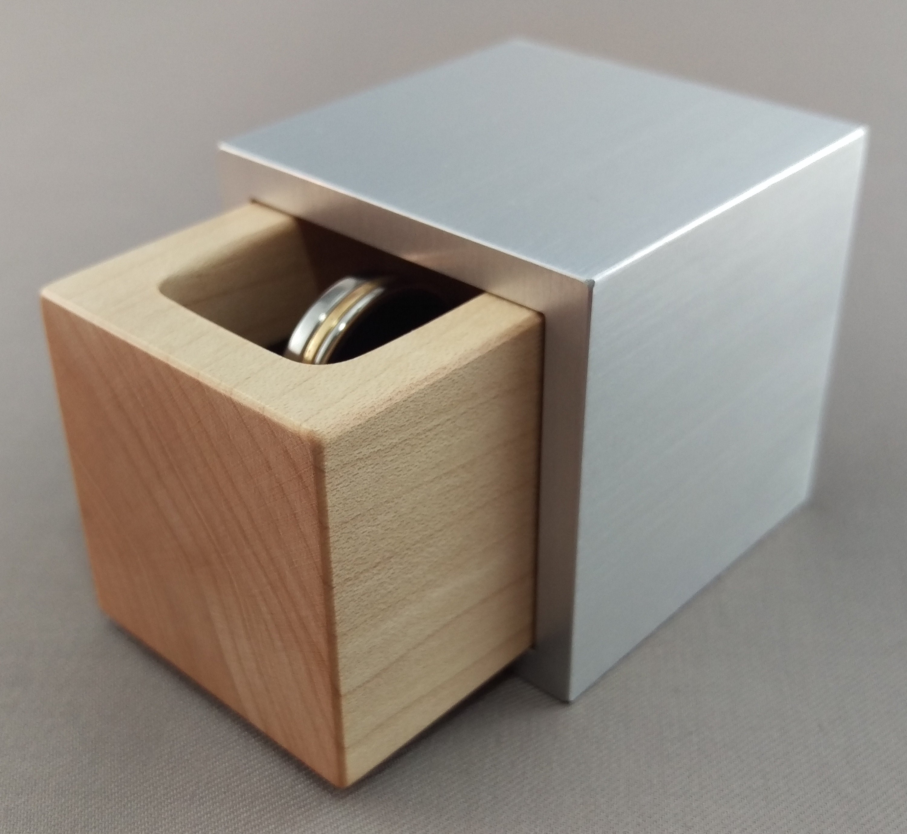 Engagement Ring Box, Wedding Ring Box, Modern Ring Box, Wooden Ring Box ...