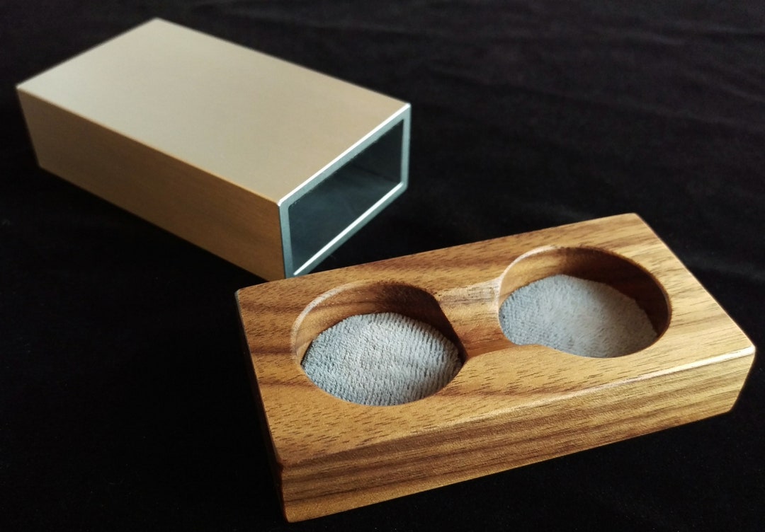 Engagement Ring Box, Wedding Ring Box, Modern Ring Box, Wood and Metal ...