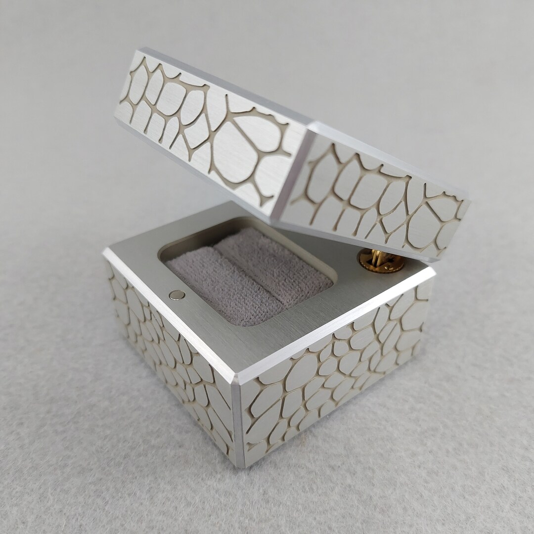 Cracked Desert Engagement Ring Box, Wedding Ring Box, Modern Ring Box ...