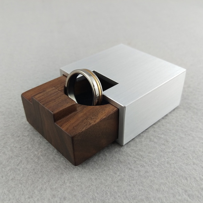 Slim Engagement Ring Box Wedding Ring Box Wooden Ring Box - Etsy