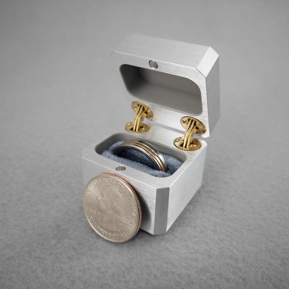 Dpcustoms Ultra Mini Cube Engagement Ring Box, Pocket Size Ring Box ...