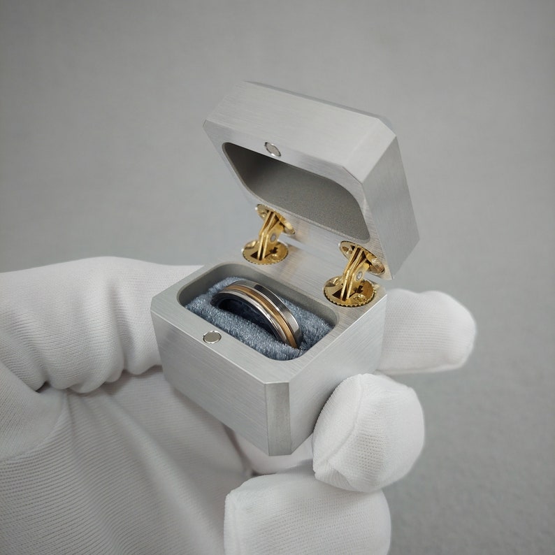 Dpcustoms Ultra Mini Cube Engagement Ring Box, Pocket Size Ring Box ...