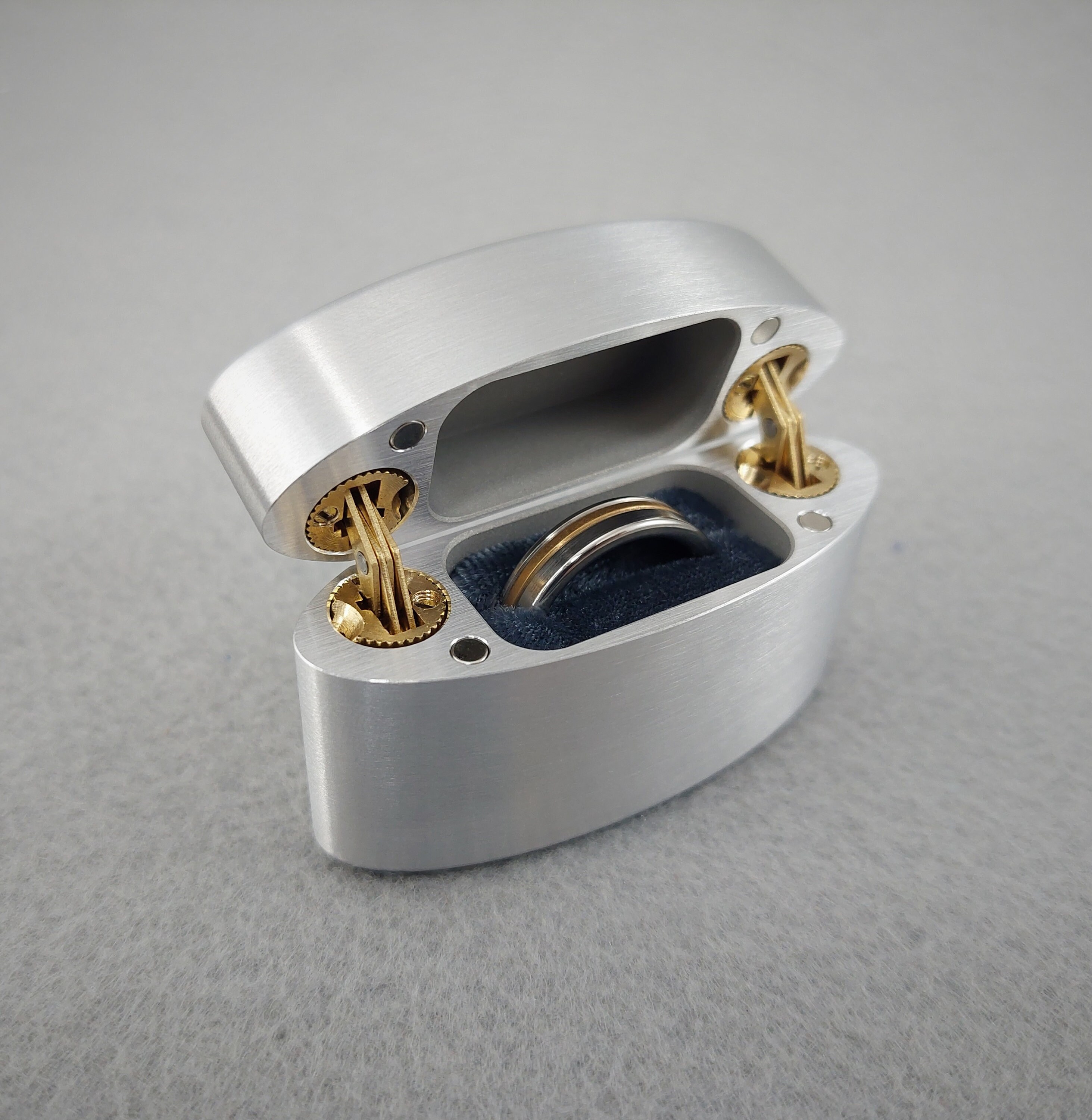 Dpcustoms Oval Pocket Engagement Ring Box, Pocket Size Ring Box, Modern ...