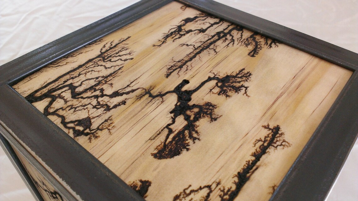 Iron Clad Lichtenberg Patterns High Voltage Burnt Pine and Steel ...
