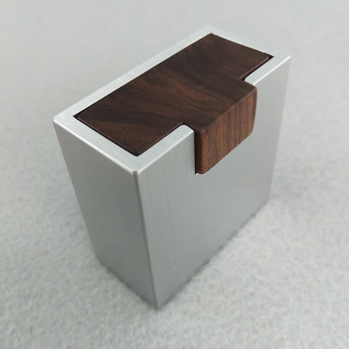 Slim Engagement Ring Box, Wedding Ring Box, Wooden Ring Box, Pocket ...
