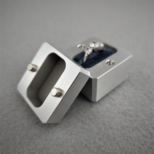 Dpcustoms Ultra Mini Cube Engagement Ring Box, Pocket Ring Box ...