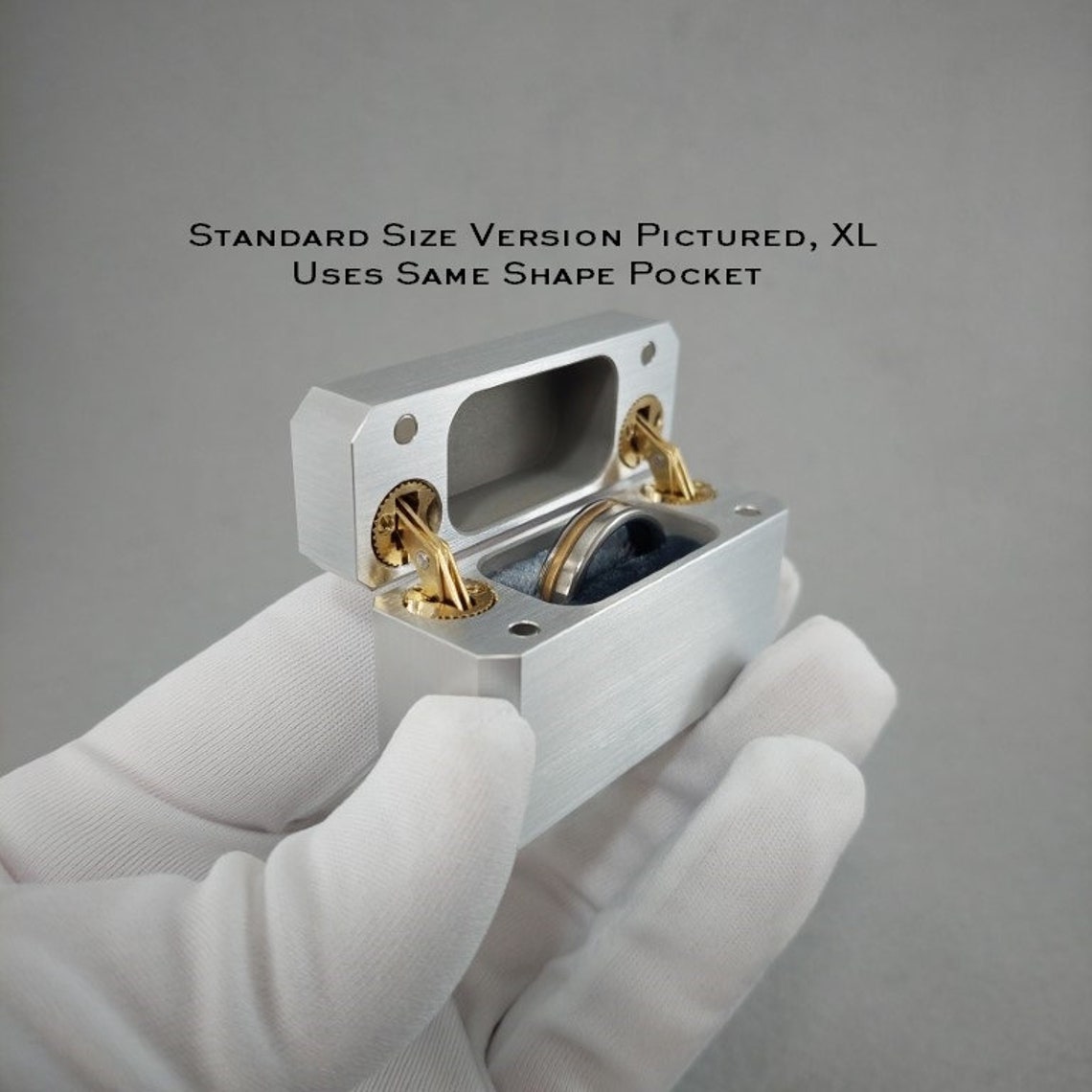 Dpcustoms EXTRA CAPACITY Slim Ring Box, XL Pocket Size Ring Box, Skinny ...