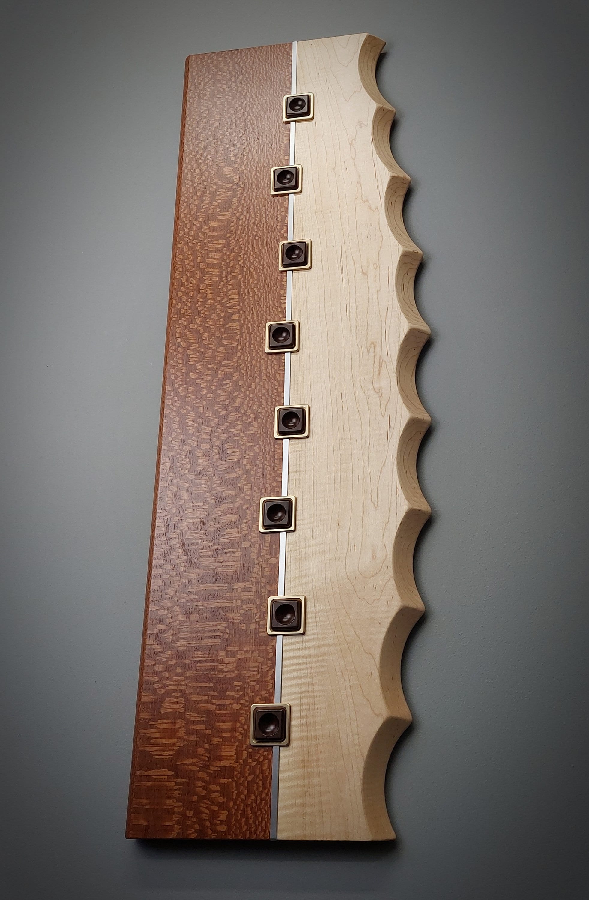 Spine V2.0 Wood & Metal Wall Art Figured Maple Lacewood - Etsy