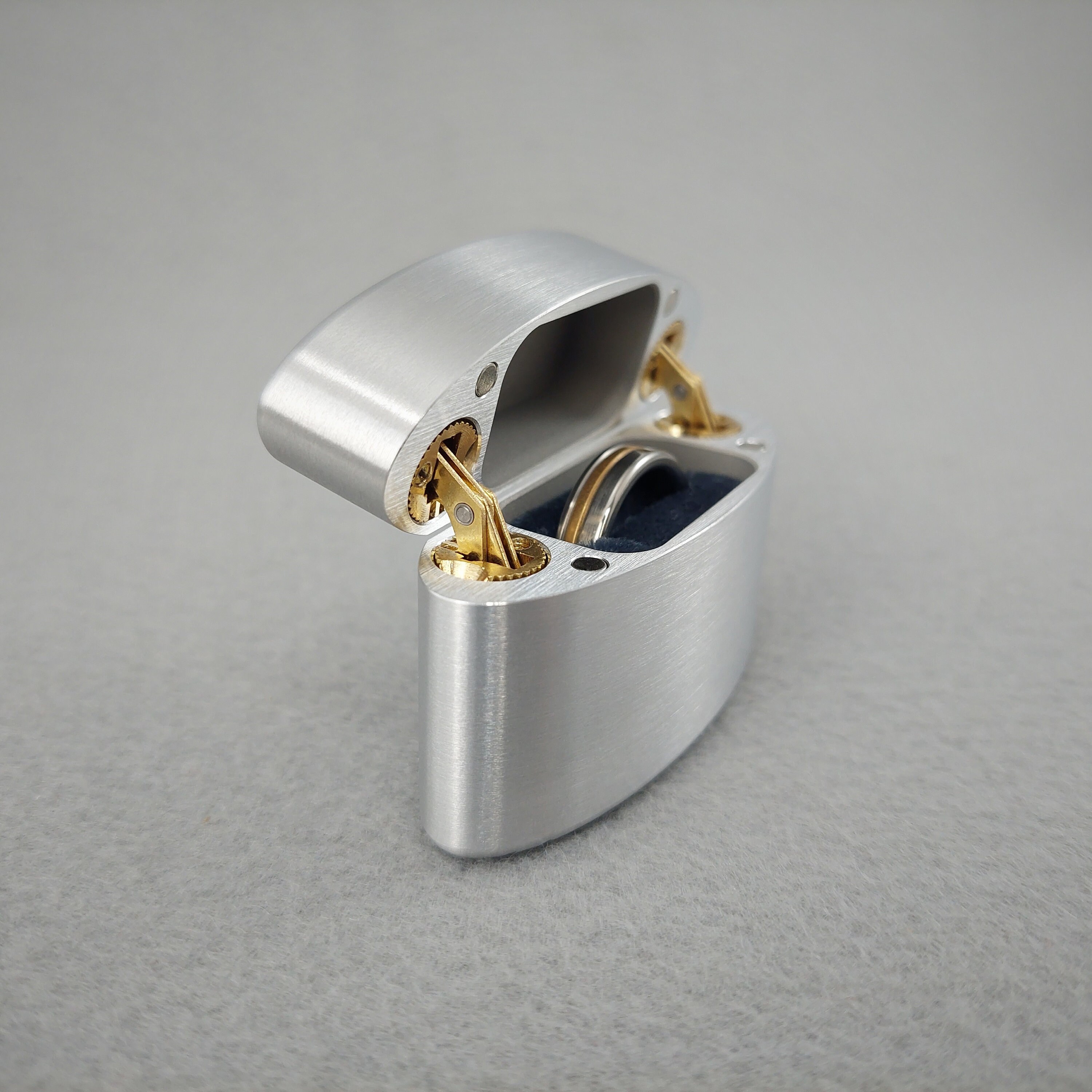 Dpcustoms Oval Pocket Engagement Ring Box, Pocket Size Ring Box, Modern ...