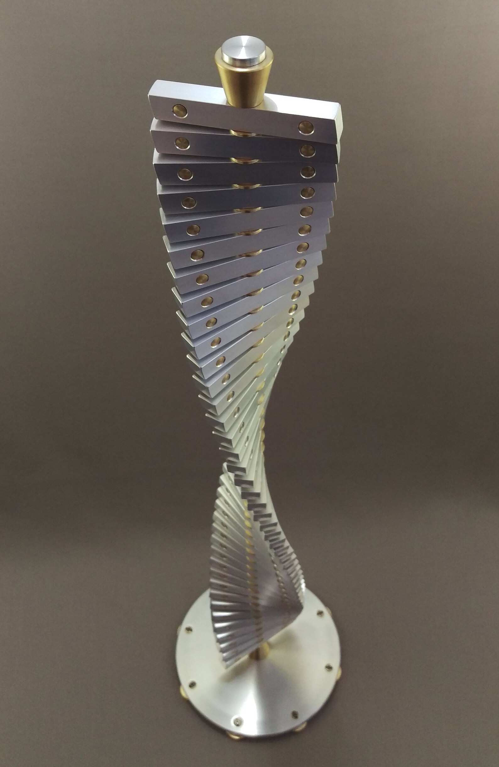 3D Moveable Spiral Metal Tabletop / Mantle Sculpture in Brass | Etsy