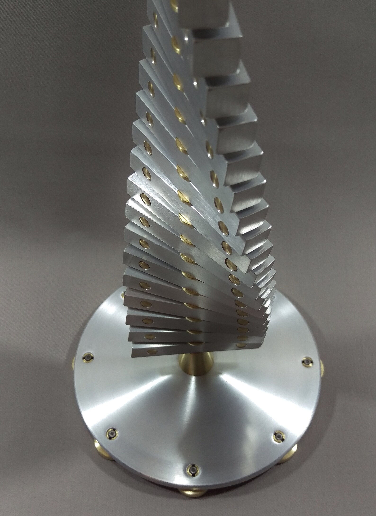 3D Moveable Spiral Metal Tabletop / Mantle Sculpture in Brass | Etsy