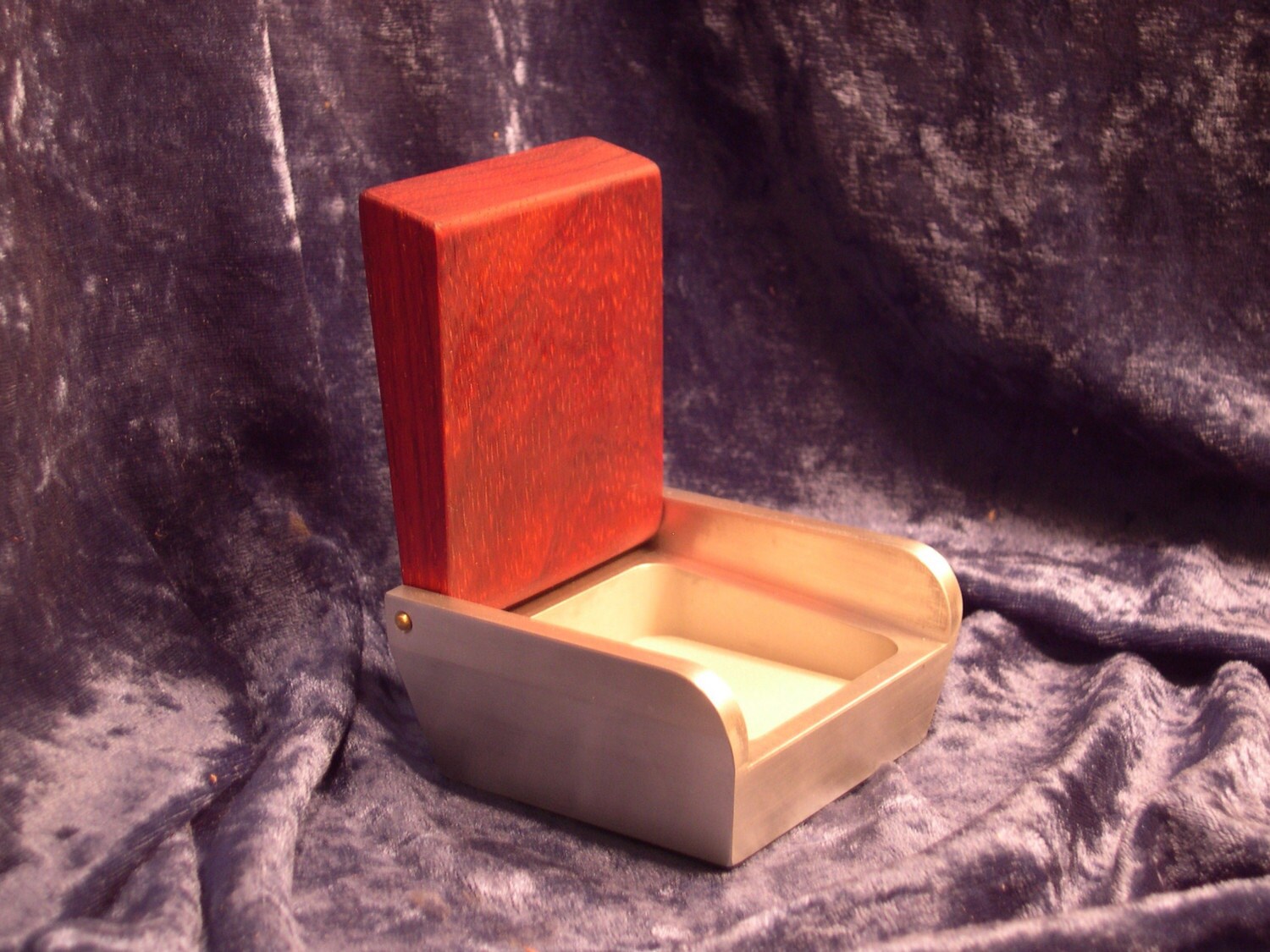 Engagement Ring Box, Wedding Ring Box, Modern Ring Box, Wood and Metal ...