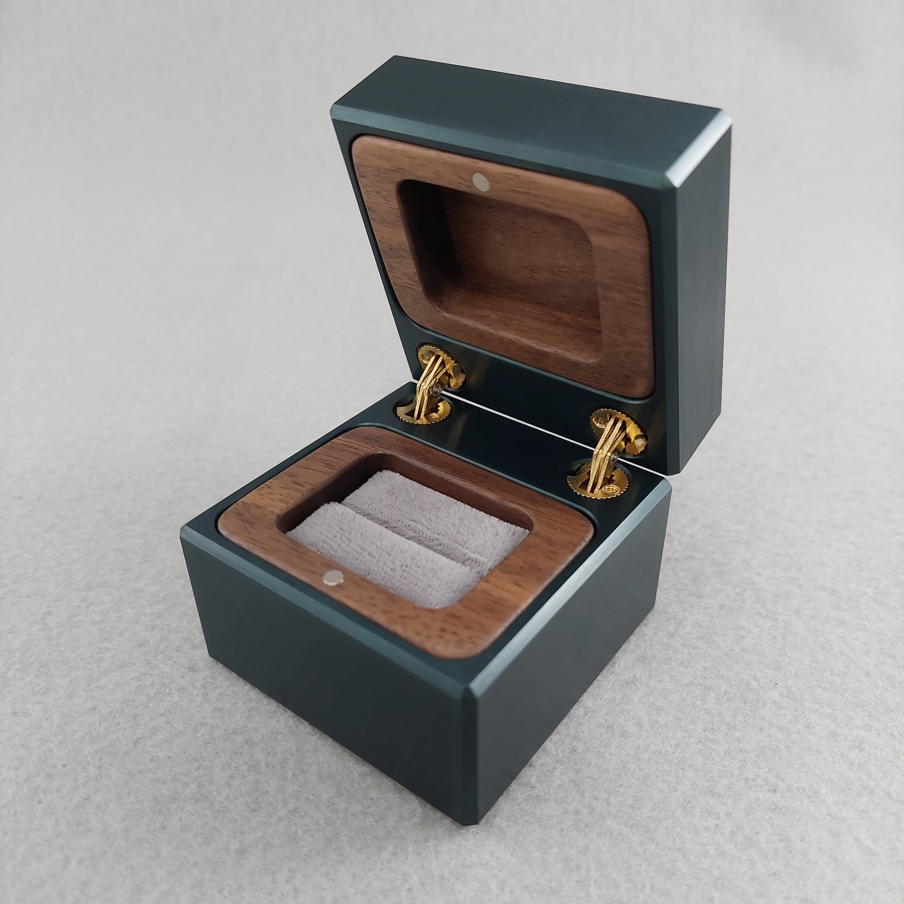 Black on Black Edition, Engagement Ring Box, Wedding Ring Box, Men's ...