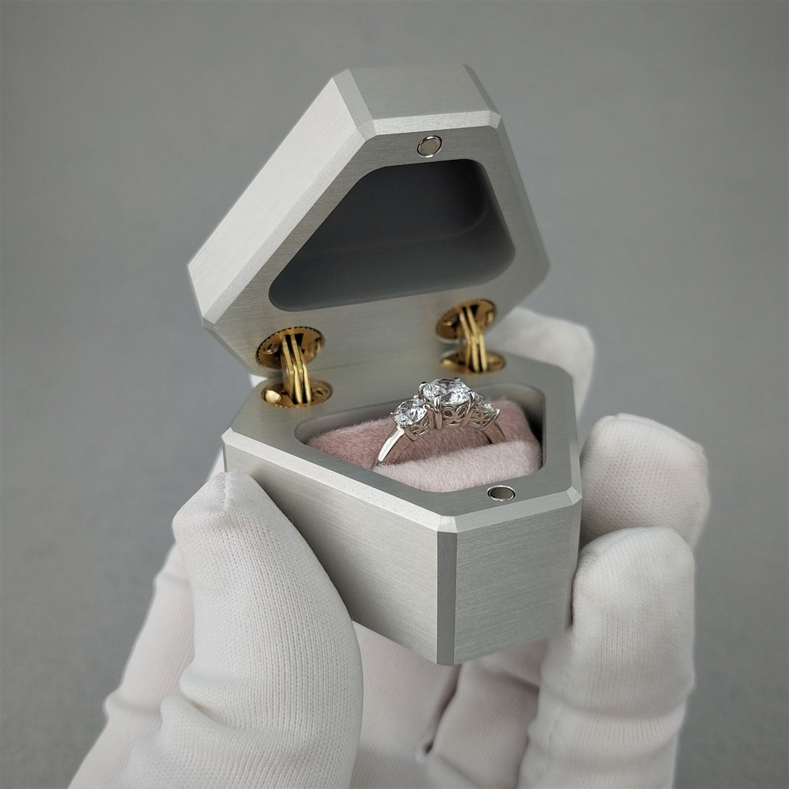 Dpcustoms Diamond Shape Engagement Ring Box Pocket Ring Box - Etsy