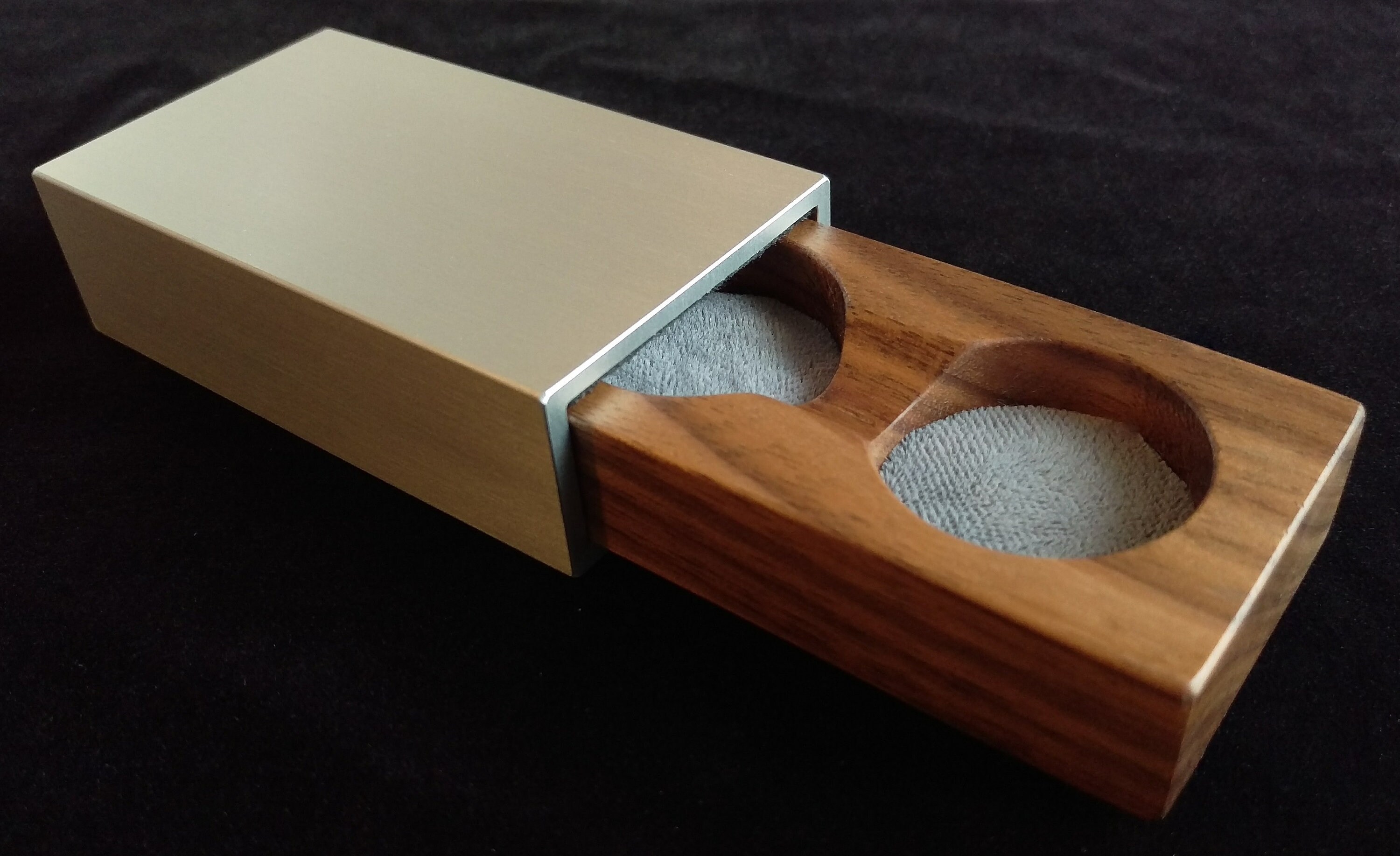 Engagement Ring Box, Wedding Ring Box, Modern Ring Box, Wood and Metal ...