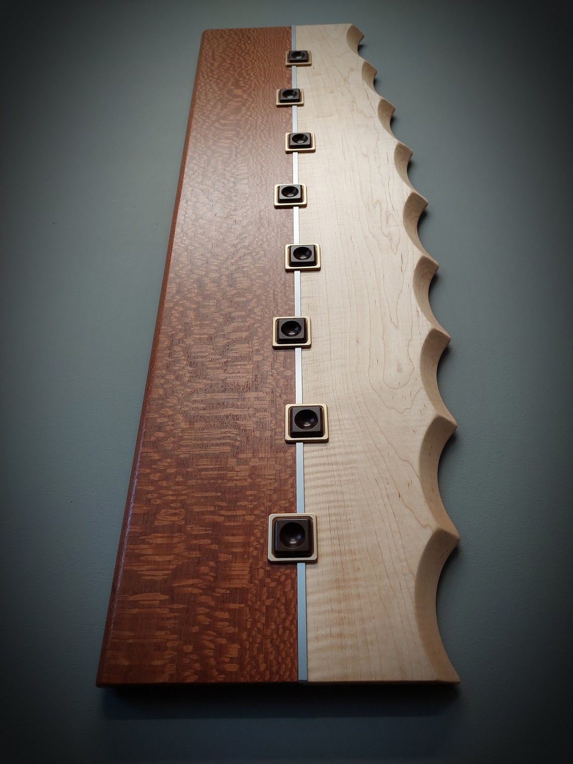 Spine V2.0 Wood & Metal Wall Art Figured Maple Lacewood - Etsy