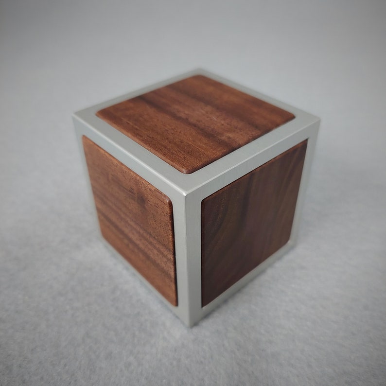 Dpcustoms Cube Engagement Ring Box With Walnut Tiles Wedding - Etsy