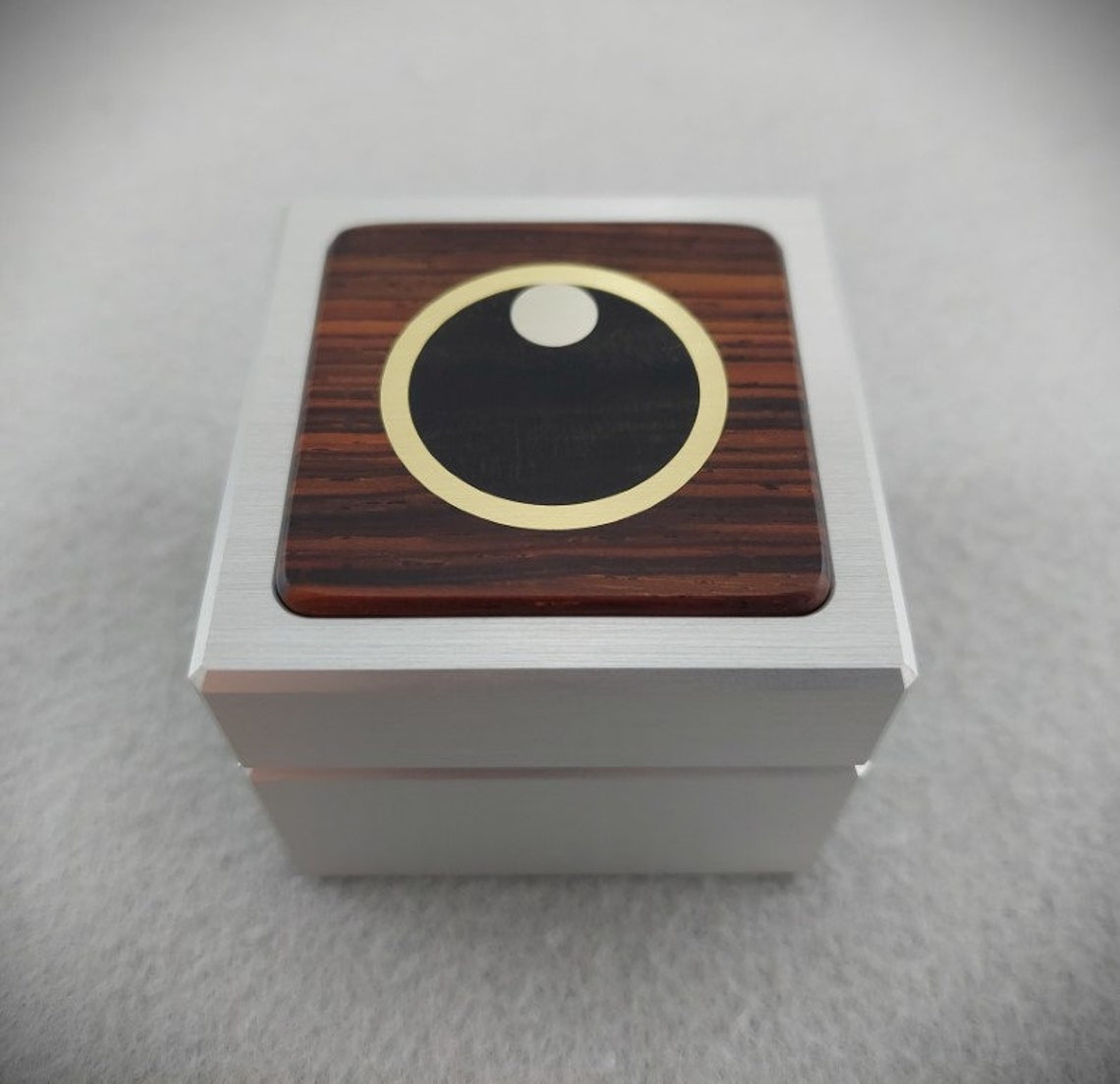 Engagement Ring Box, Wedding Ring Box, Modern Ring Box, Metal Ring Box ...